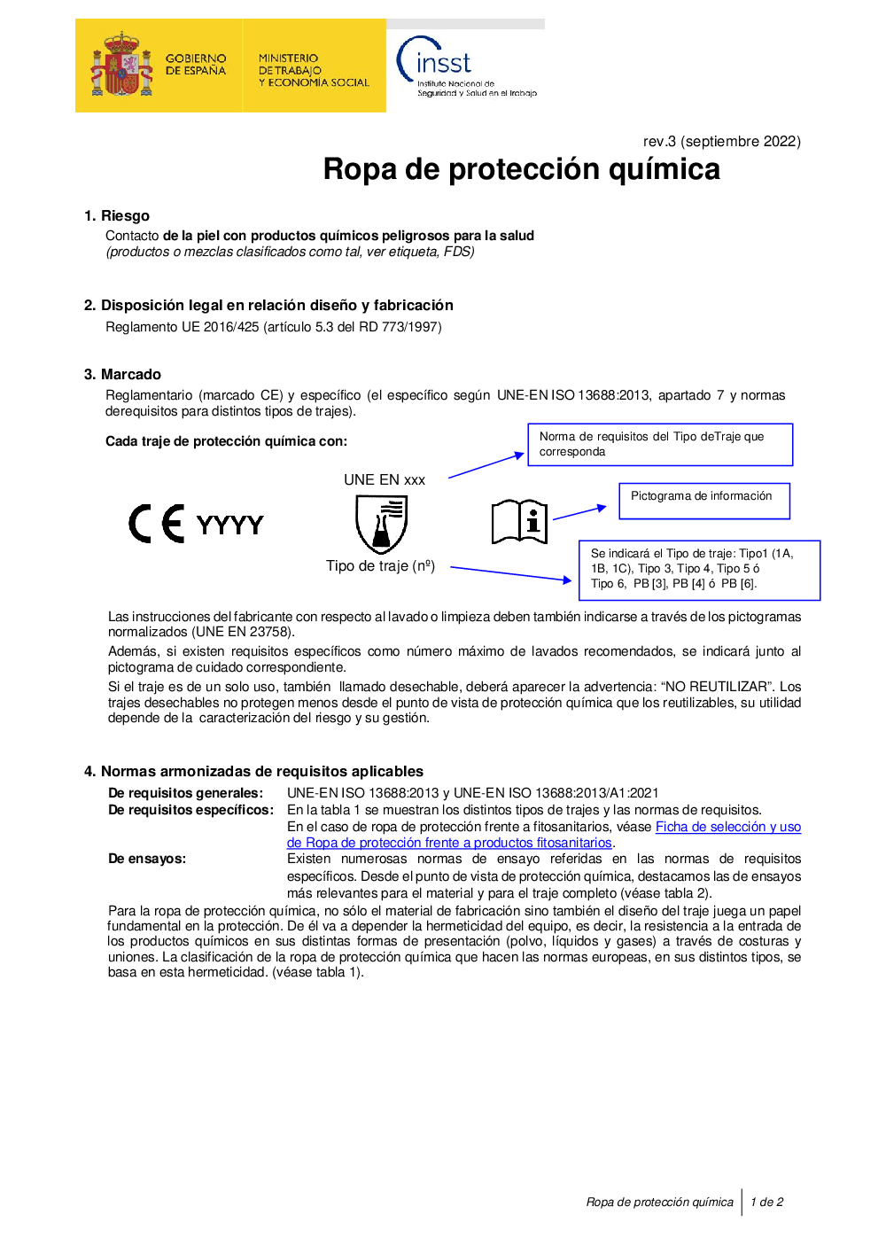 Ropa de protección química (rev3)